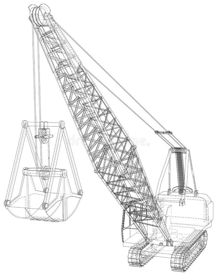 Dragline for Used Coal Mining. Bucket is Massive. the Layers of Visible ...