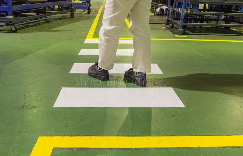 Walking in the factory stock image. Image of crossing - 58062283