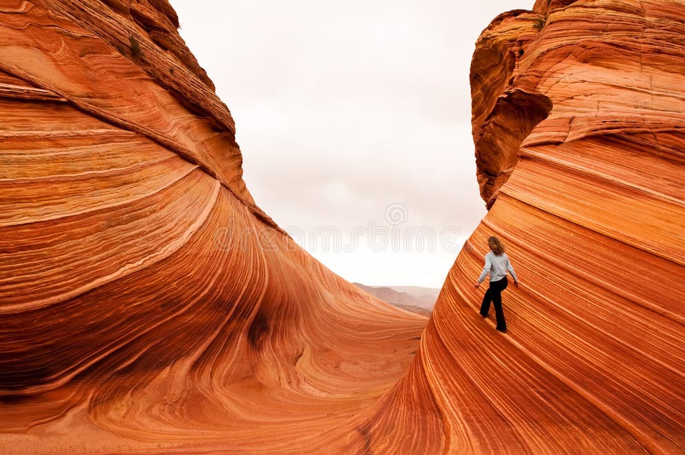 Walking the Fine Line stock photo. Image of america, rock - 14730322