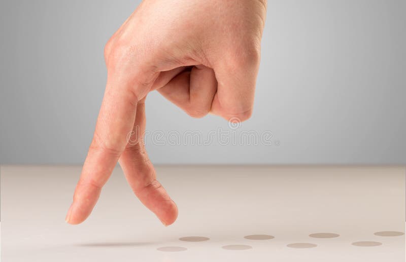 Walking fingers concept stock photo. Image of gesturing - 134458010