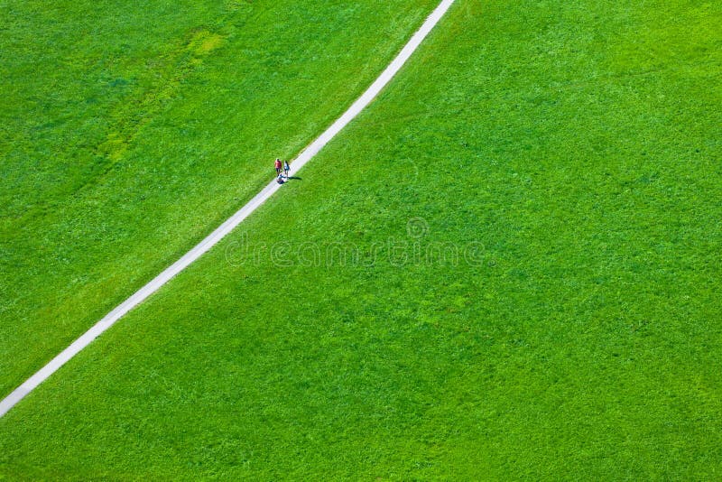 Walking Footpath in Green Field Stock Image - Image of famous, plant ...