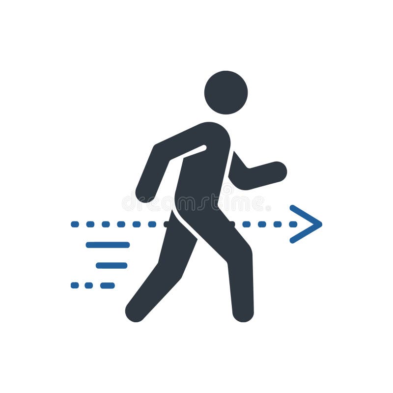 Walking Forward Progress Icon Stock Vector - Illustration of progress ...