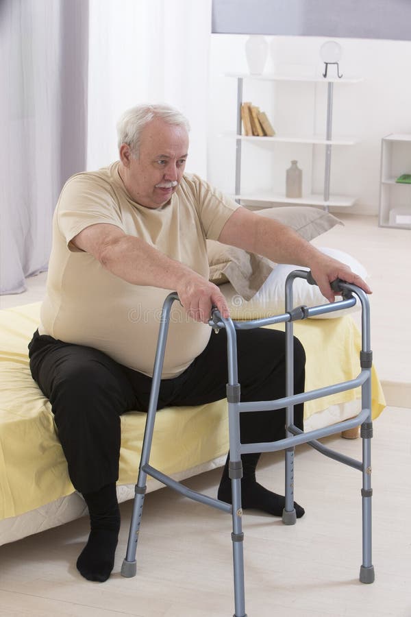 Walking frame senior man stock image. Image of adult - 47776553