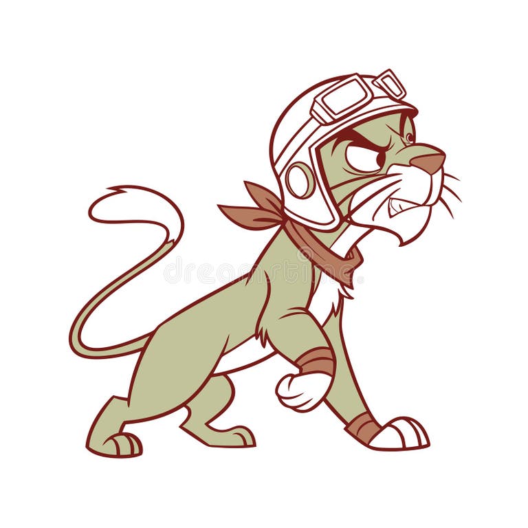 Walking Graceful Panther at Slow Pace Stock Illustration - Illustration ...