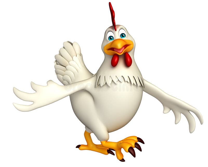 Walking Hen Cartoon Character Stock Illustration - Illustration of farm ...