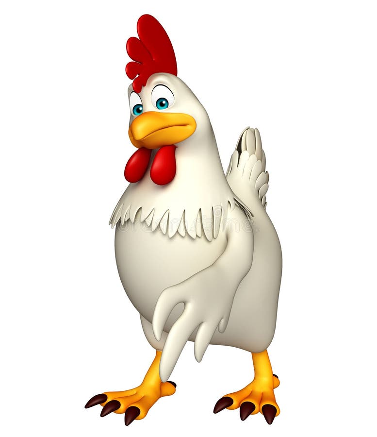 Walking Hen Cartoon Character Stock Illustration - Illustration of ...