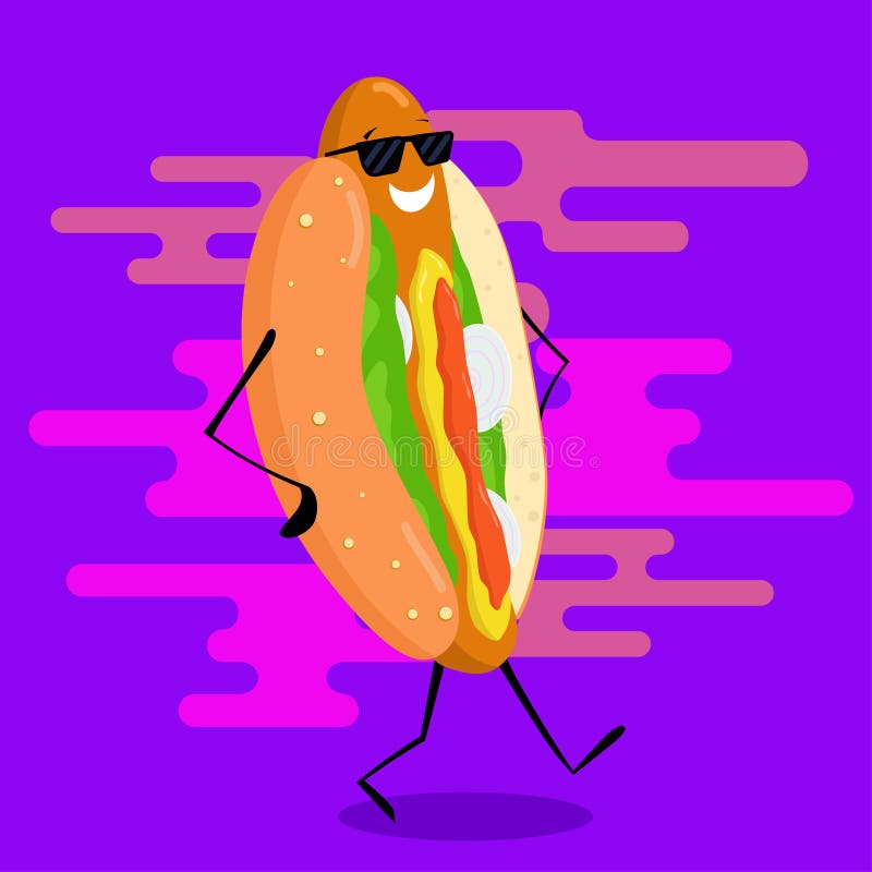 Hot Dog Cartoon Walking Stock Illustrations – 129 Hot Dog Cartoon ...