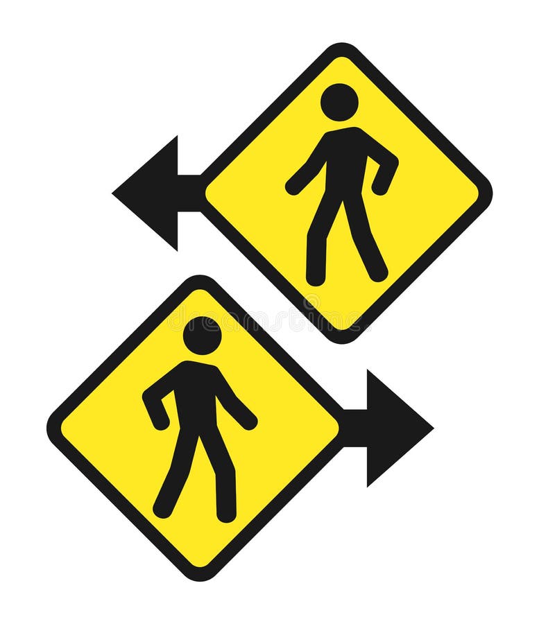 Walking indication sign stock vector. Illustration of traffic - 230532923