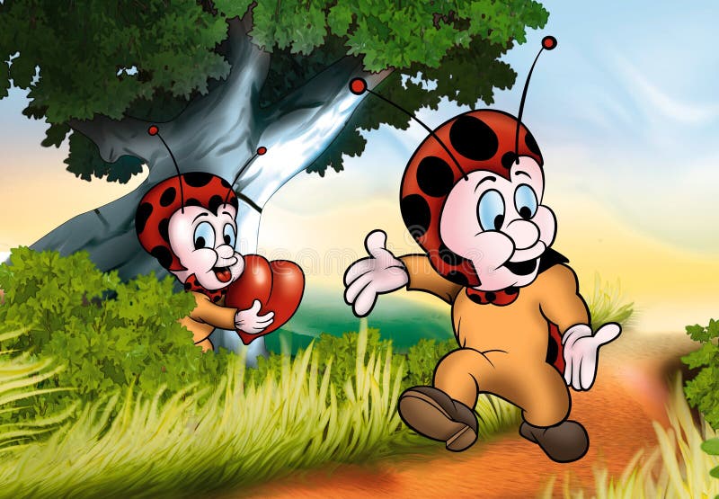 Happy Ladybugs Stock Illustration Illustration Of Smile 20774046