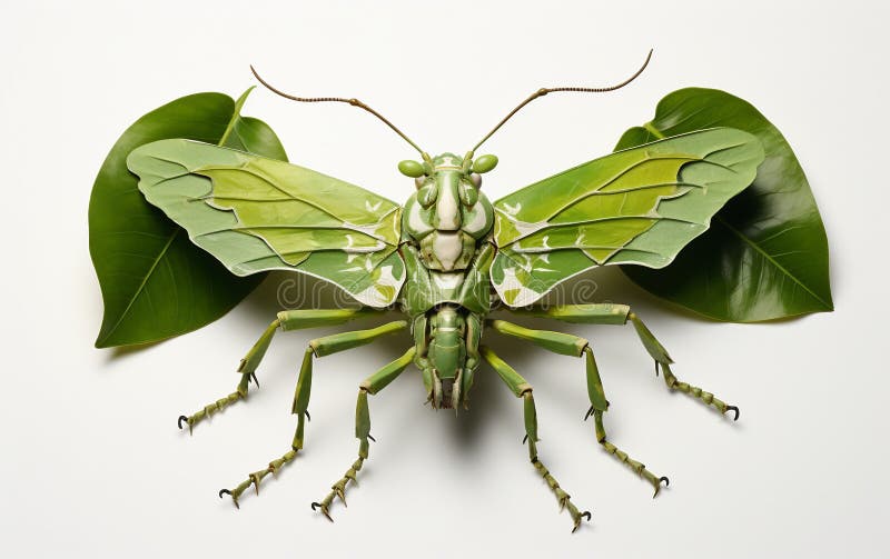 Walking Leaf Insect with Transparent Background -Generative Ai Stock ...