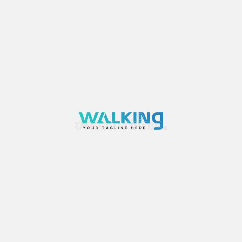 Walking Logo Design Lettering Walking, Walk Logo Stock Vector ...