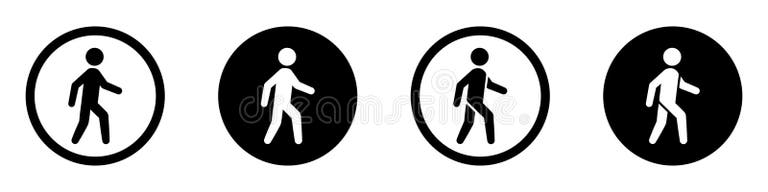 Walking Man Icon. Pedestrian Icon. Man Entry Icon, Vector Illustration ...