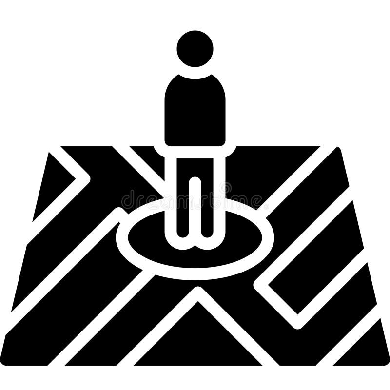 Walking Map Icon, Location Map and Navigation Vector Stock Vector ...