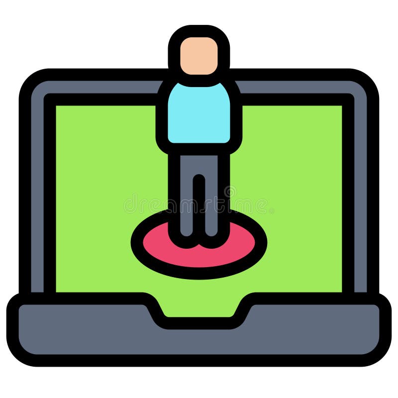 Walking Map on Laptop Screen Icon, Location Map and Navigation Vector ...