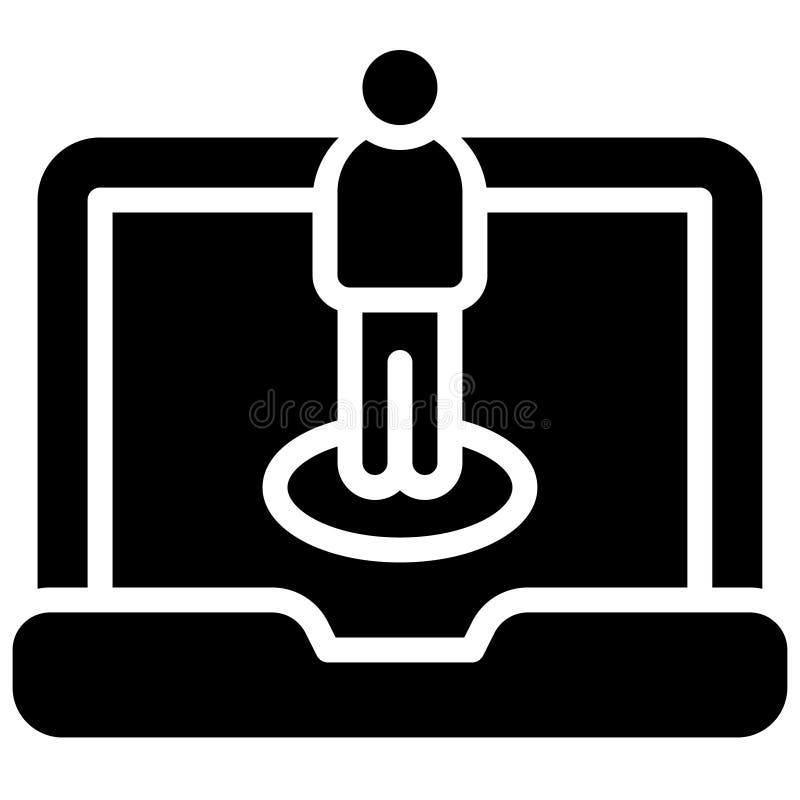 Walking Map on Laptop Screen Icon, Location Map and Navigation Vector ...