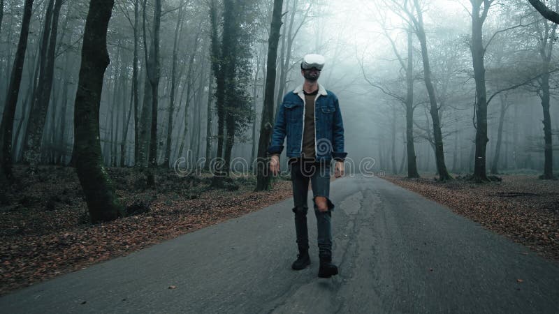 Walking in the Metaverse Reality Stock Footage - Video of device ...