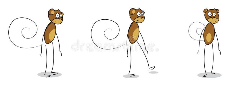 Walking Monkey stock vector. Illustration of animal, funny - 18979214