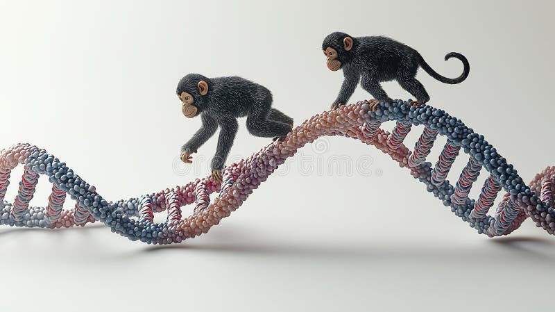 Walking Monkey Helix Pattern Stock Illustration - Illustration of ...