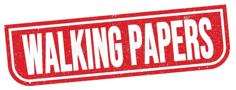 WALKING PAPERS Text Written on Red Stamp Sign Stock Illustration ...