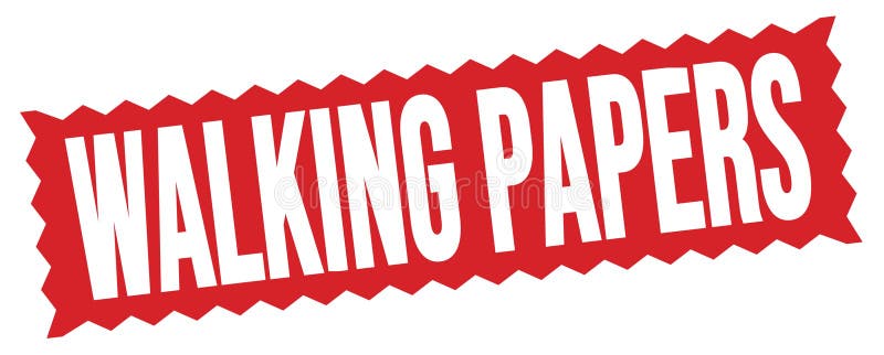 WALKING PAPERS Text Written on Red Stamp Sign Stock Illustration ...