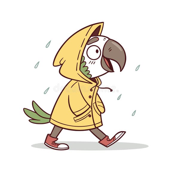 Walking Parrot in a Sprightly Mood Stock Image - Illustration of ...