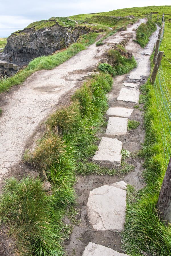 Walking Path at the Cliffs of Moher Stock Photo - Image of outside ...
