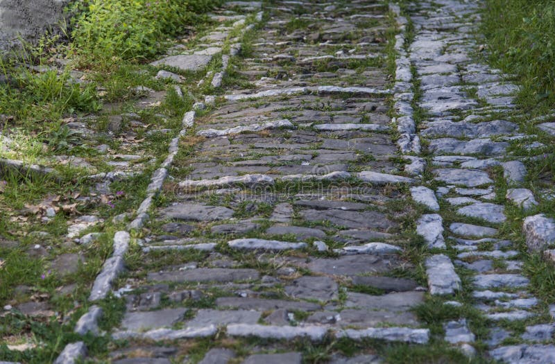 Walking Path in Greek Village Stock Photo - Image of architecture ...