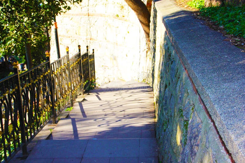 Walking Path of a Park Wall Stock Image - Image of field, grass: 241875657