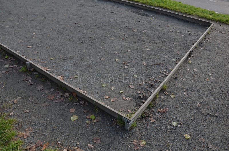 Walking Path through Park Where There is Also a Bowling Stock Image ...