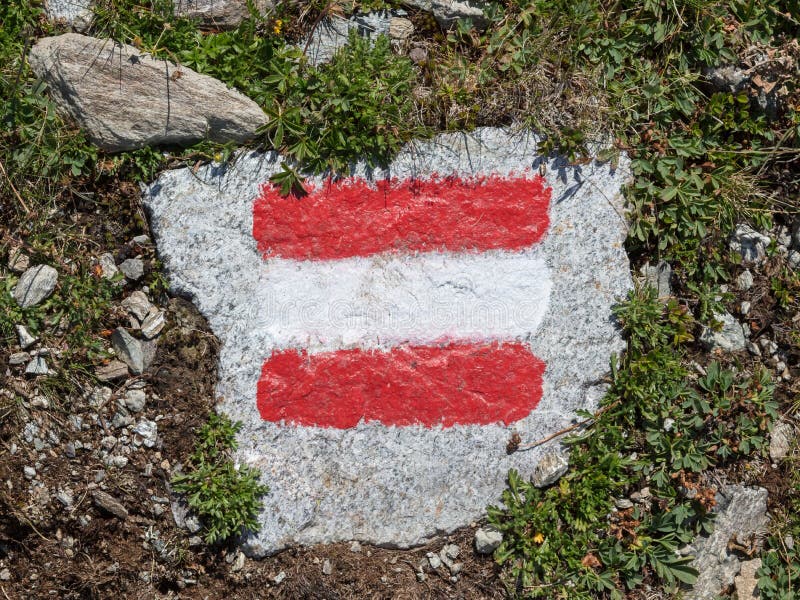 Walking Path Sign in Austria Stock Image - Image of marker, fitness ...