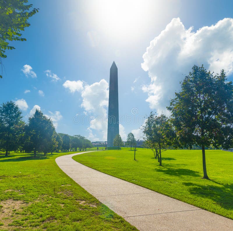 Walking Path To the World Famous Washington Monument Stock Image ...