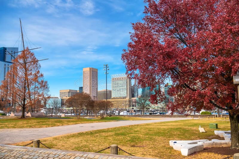 Walking Paths on the Baltimore Waterfront in the Inner Harbor Area ...