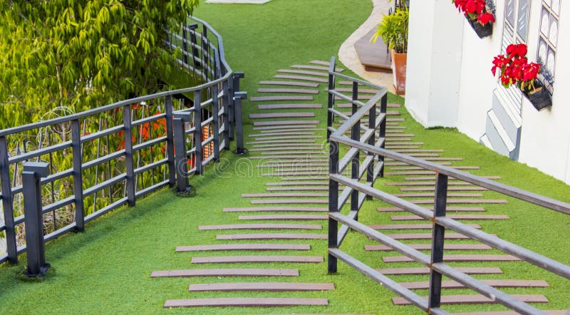 Walking on the pathway stock image. Image of tree, working - 38553157