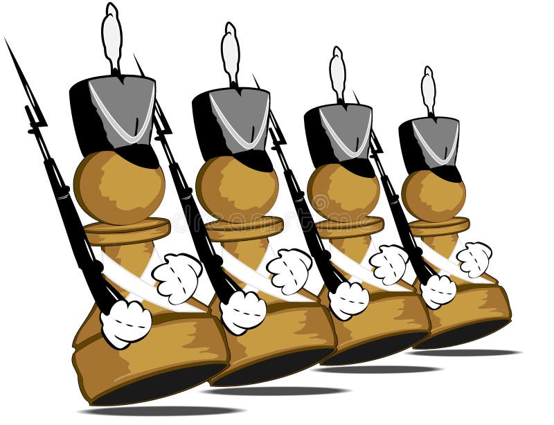 Army of pawns stock vector. Illustration of mate, tournament - 12579299