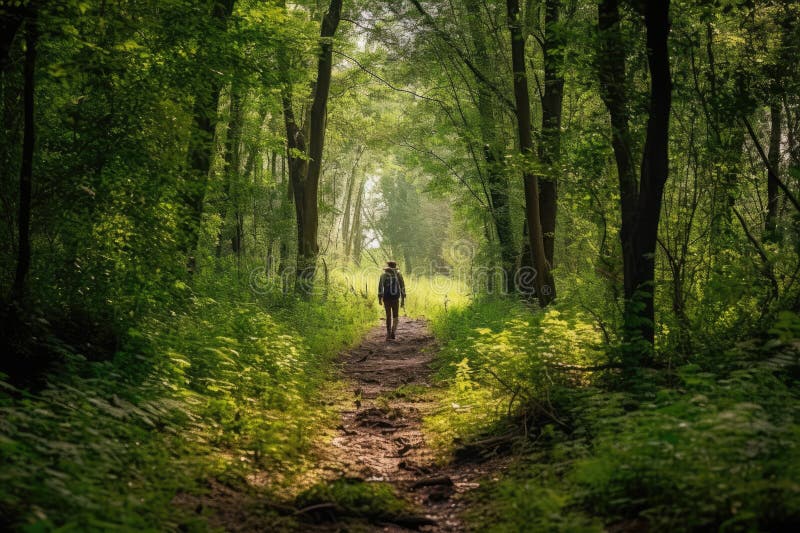 Walking through a Peaceful Forest Stock Photo - Image of outdoors ...