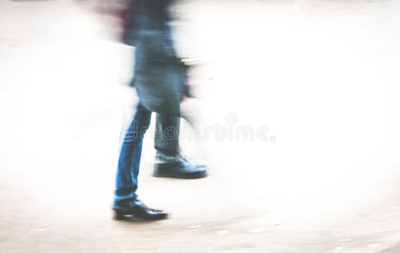 Walking People, Abstract Blurry Motion Stock Photo - Image of legs ...