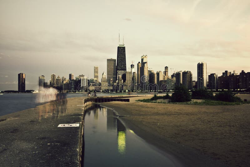 Walking the pier stock photo. Image of scene, skyline - 20128326