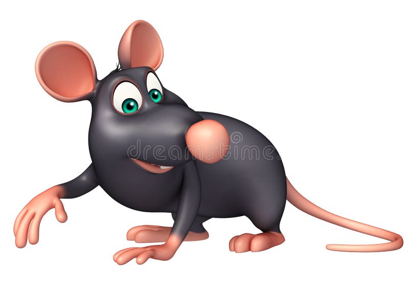 Walking Rat Cartoon Character Stock Illustration - Illustration of ...