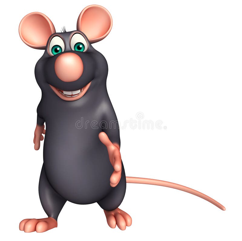 Walking Rat Cartoon Character Stock Illustration - Illustration of ...