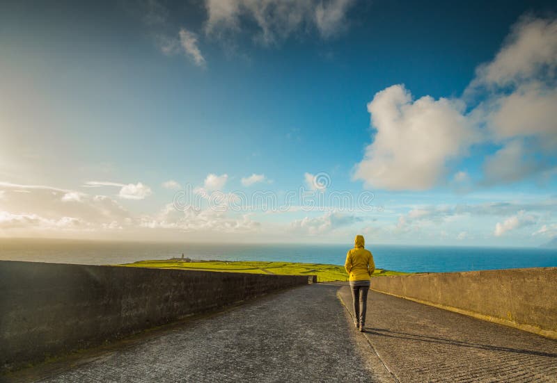 Walking by the road stock image. Image of discover, horizon - 174424009