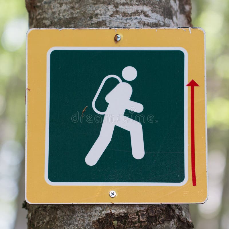 Walking route sign stock photo. Image of walking, sign - 182968292