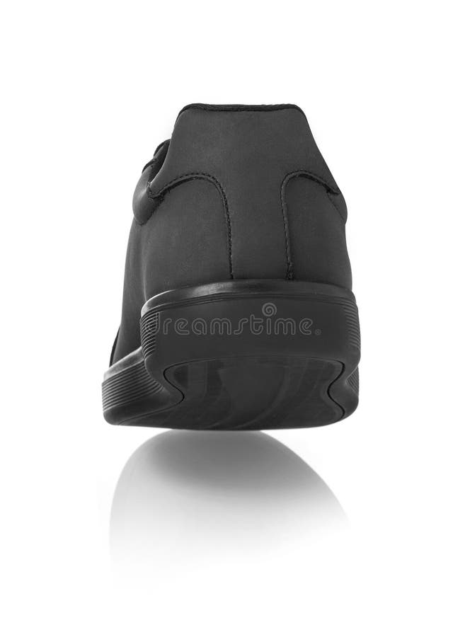 Shoe step on white stock image. Image of leather, clean - 182440067