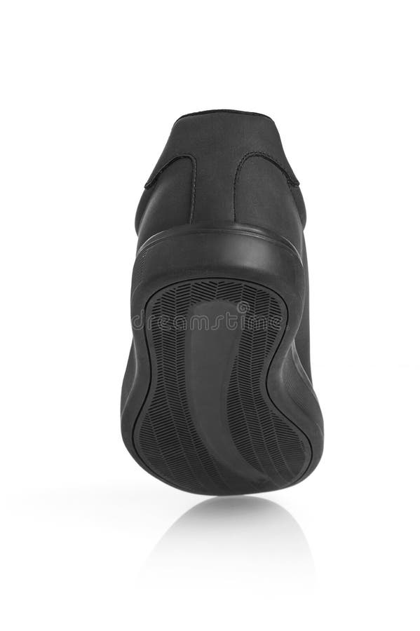 Shoe step on white stock image. Image of leather, clean - 182440067