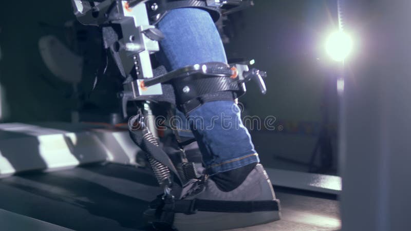 Walking Simulation Device Used during Recovery Training Stock Video ...