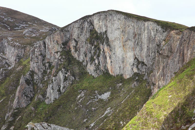Walking on Slieve League Cliffs. Stock Image - Image of mountain ...
