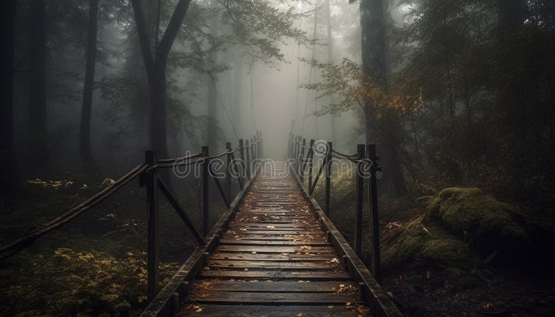 Walking through the Spooky Forest, a Mystery Generated by AI Stock ...