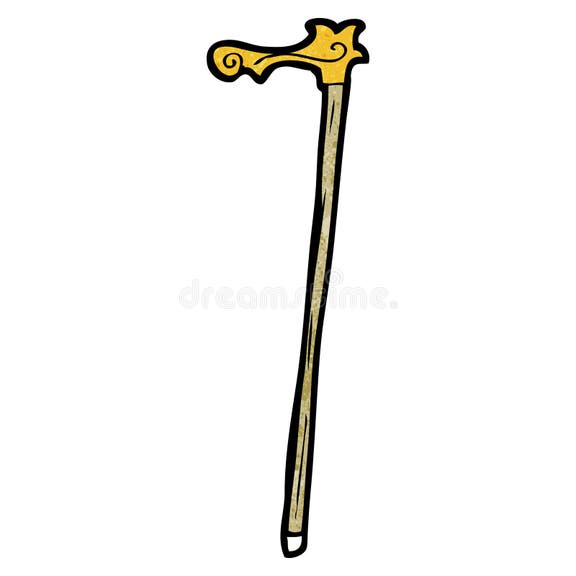 Walking stick cartoon stock vector. Illustration of hand - 38045382