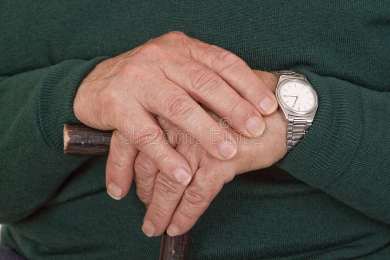 Walking stick in hands stock image. Image of injured - 17159165