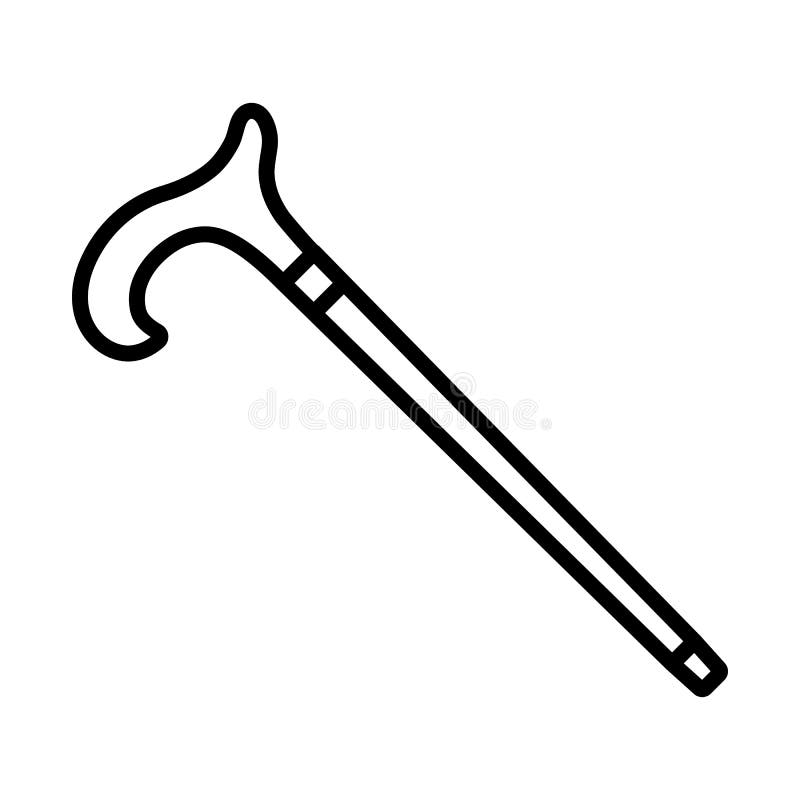 Walking Stick Icon stock vector. Illustration of detective - 245561224