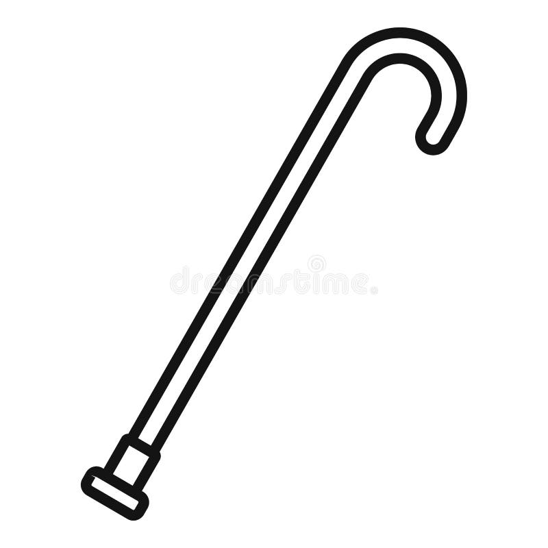 Walking Stick Icon, Realistic Style Stock Illustration - Illustration ...